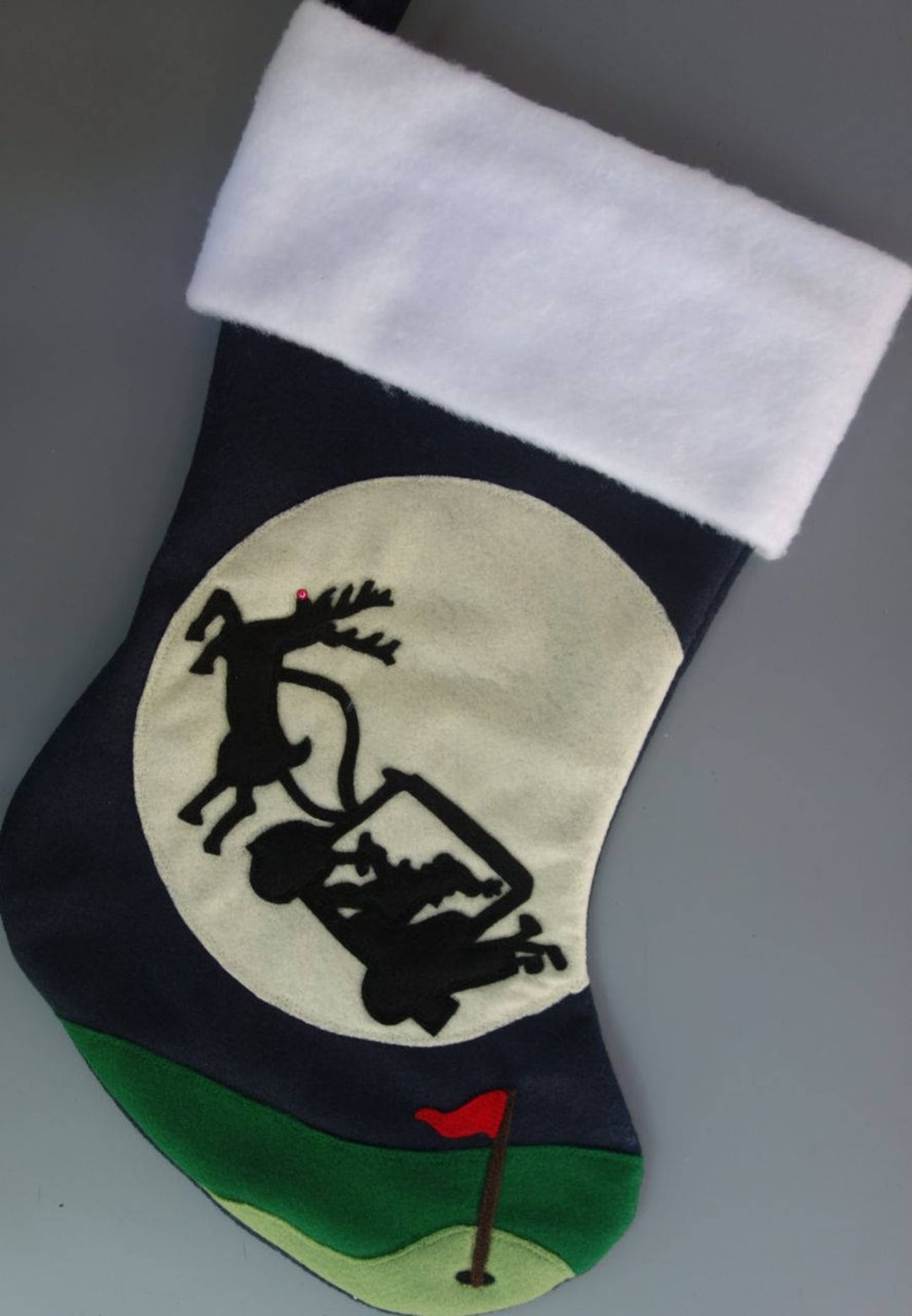 Golfer's Christmas Stocking--"ho Ho Hole in One" - Etsy