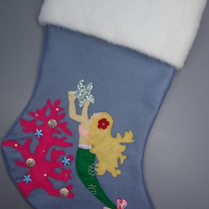 Mermaid Personalized Christmas Stocking--"sea-sons Greetings" - Etsy