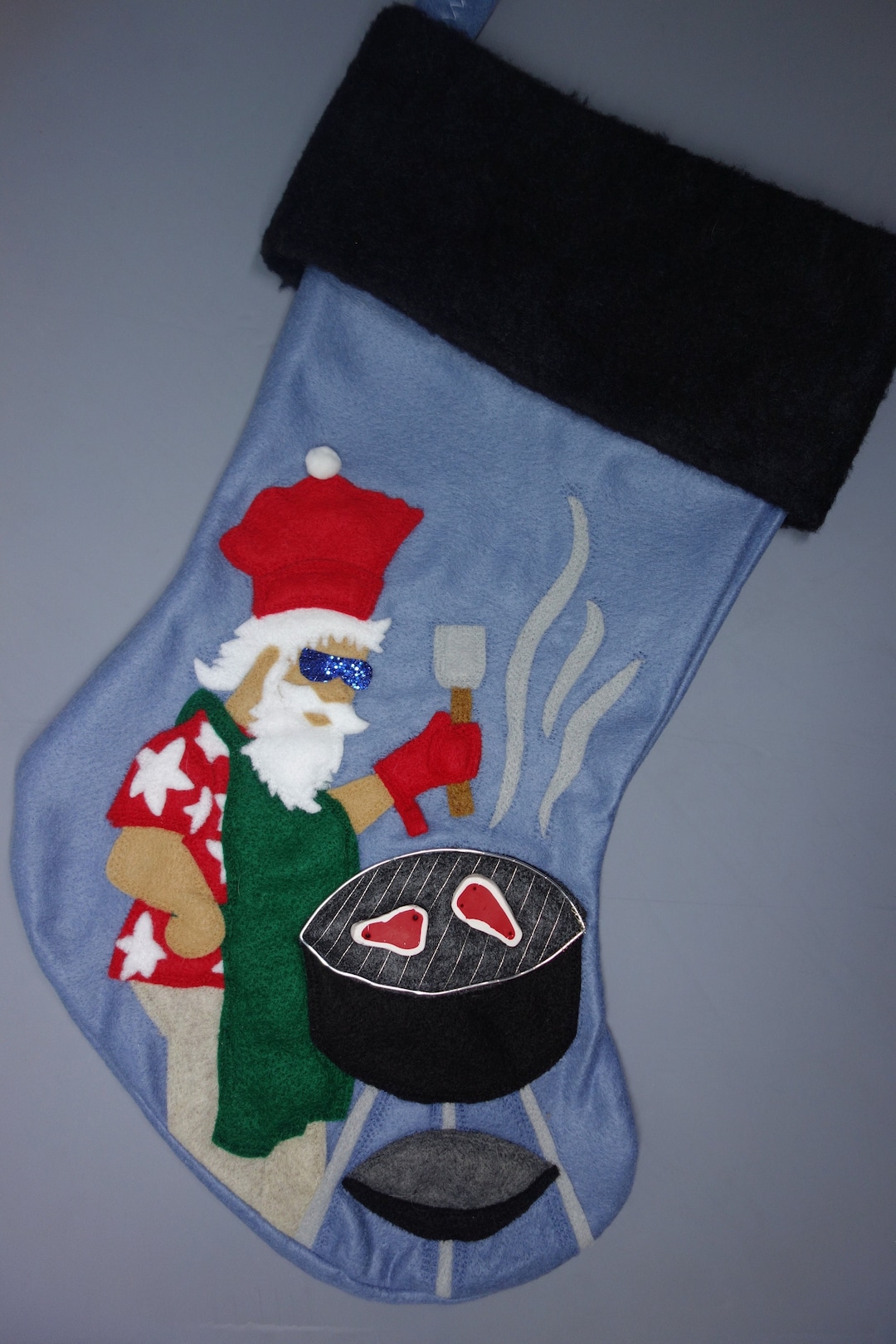 Barbecue Christmas Stockingbbq Santa - Etsy
