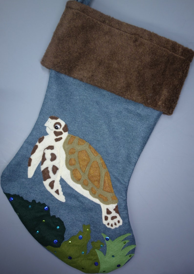 Sea Turtle Christmas Stocking - Etsy