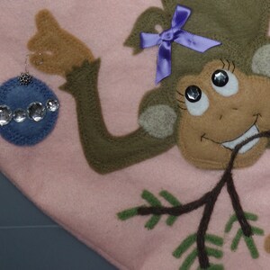 Monkey Christmas Stocking--"sweet Monkey Girl" - Etsy