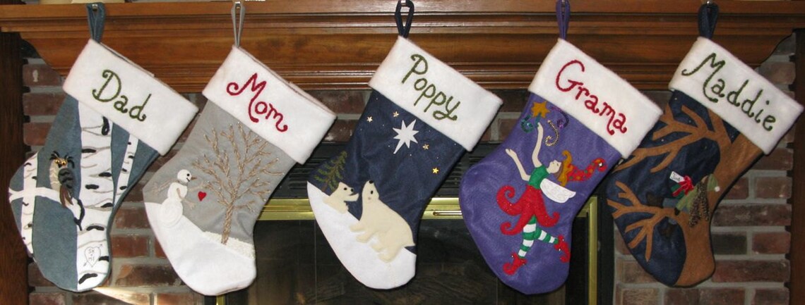 Bird Personalized Christmas Stockingtwo - Etsy