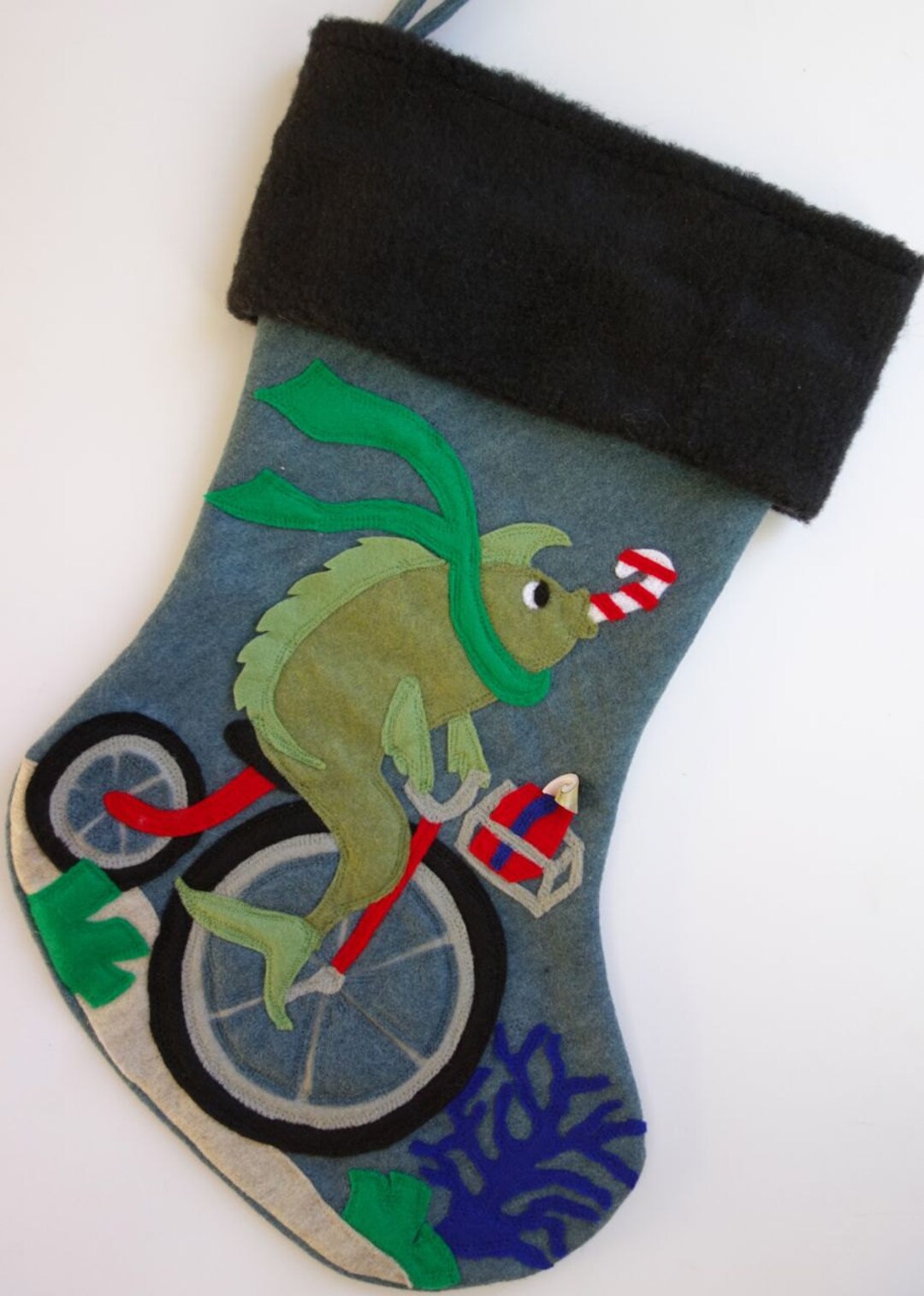 Felt Christmas Stocking Fishlike a Fish Needs a - Etsy