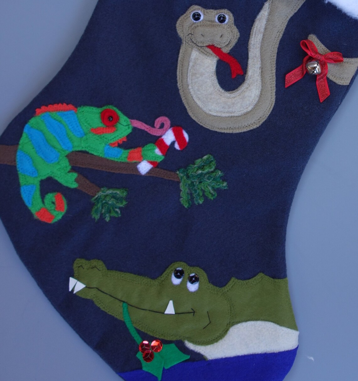 Snake Alligator/ Lizard Christmas Stocking: reptile - Etsy