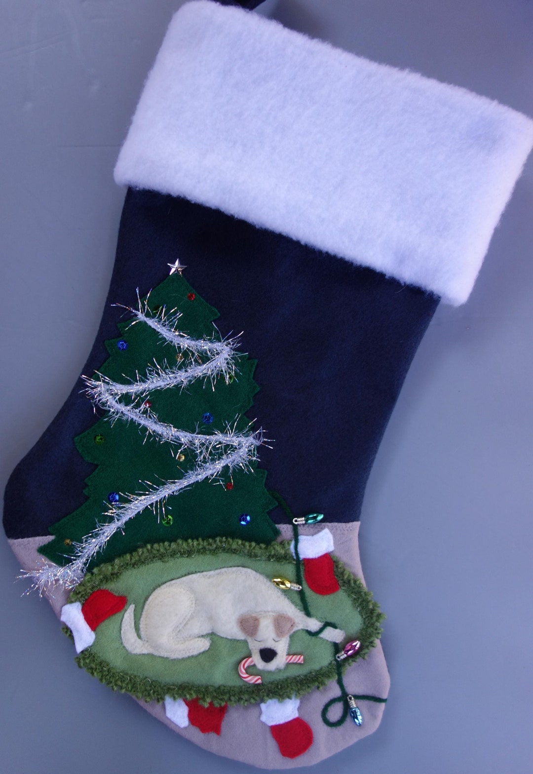 Personalized Dog Stocking for Dog Lover or Beloved Pet--"more ...