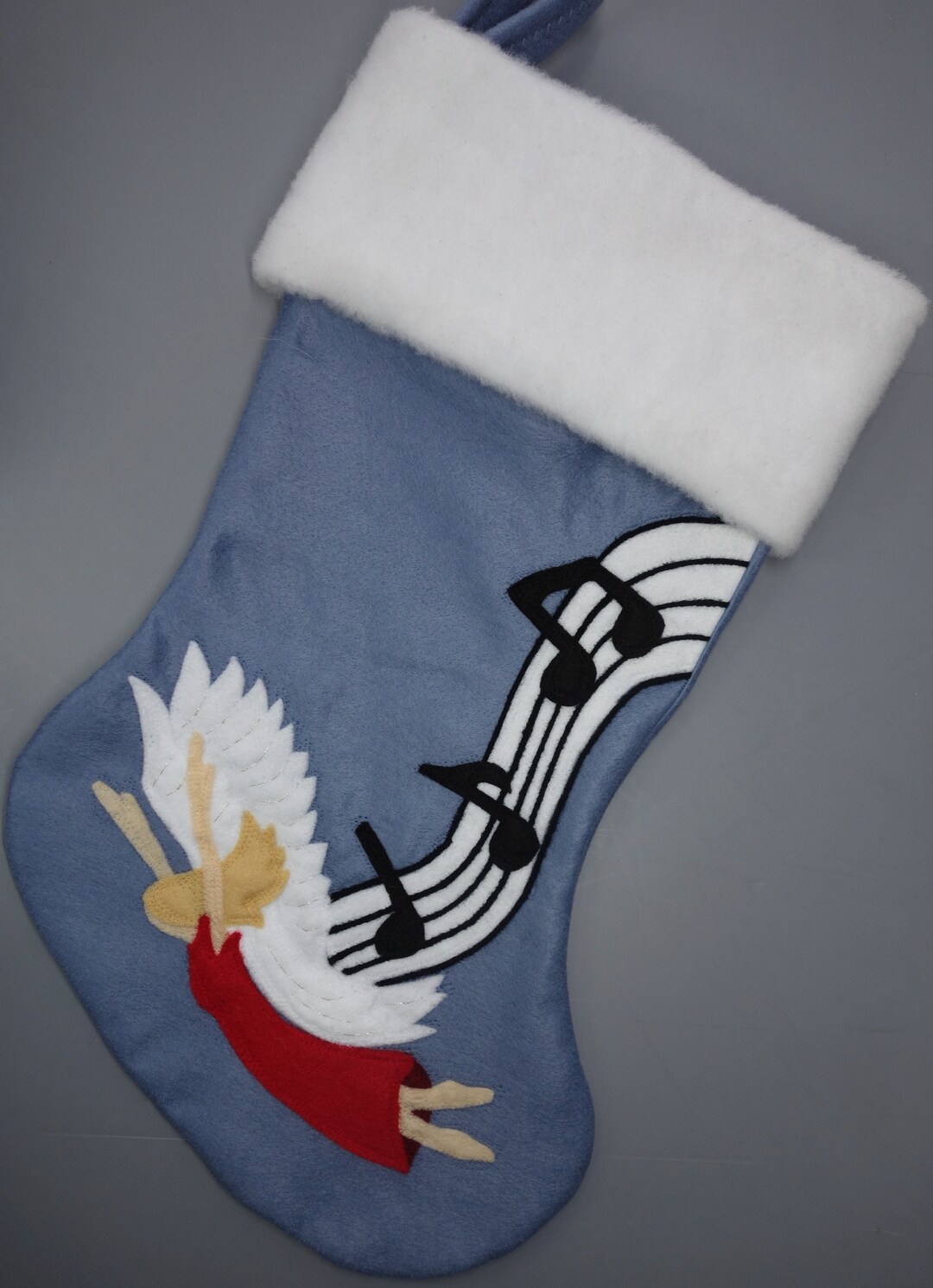 Music Christmas Stocking--"wrapped up in Music" - Etsy