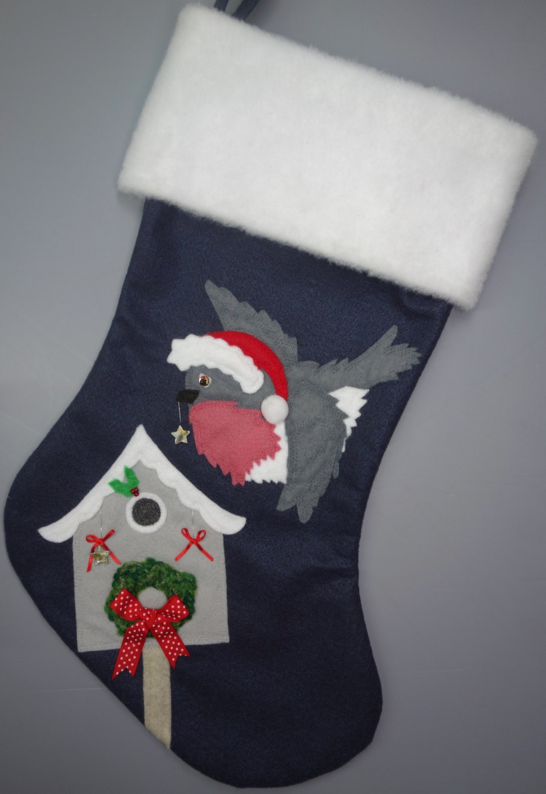 Bird Christmas Stocking--"robin Nest" - Etsy
