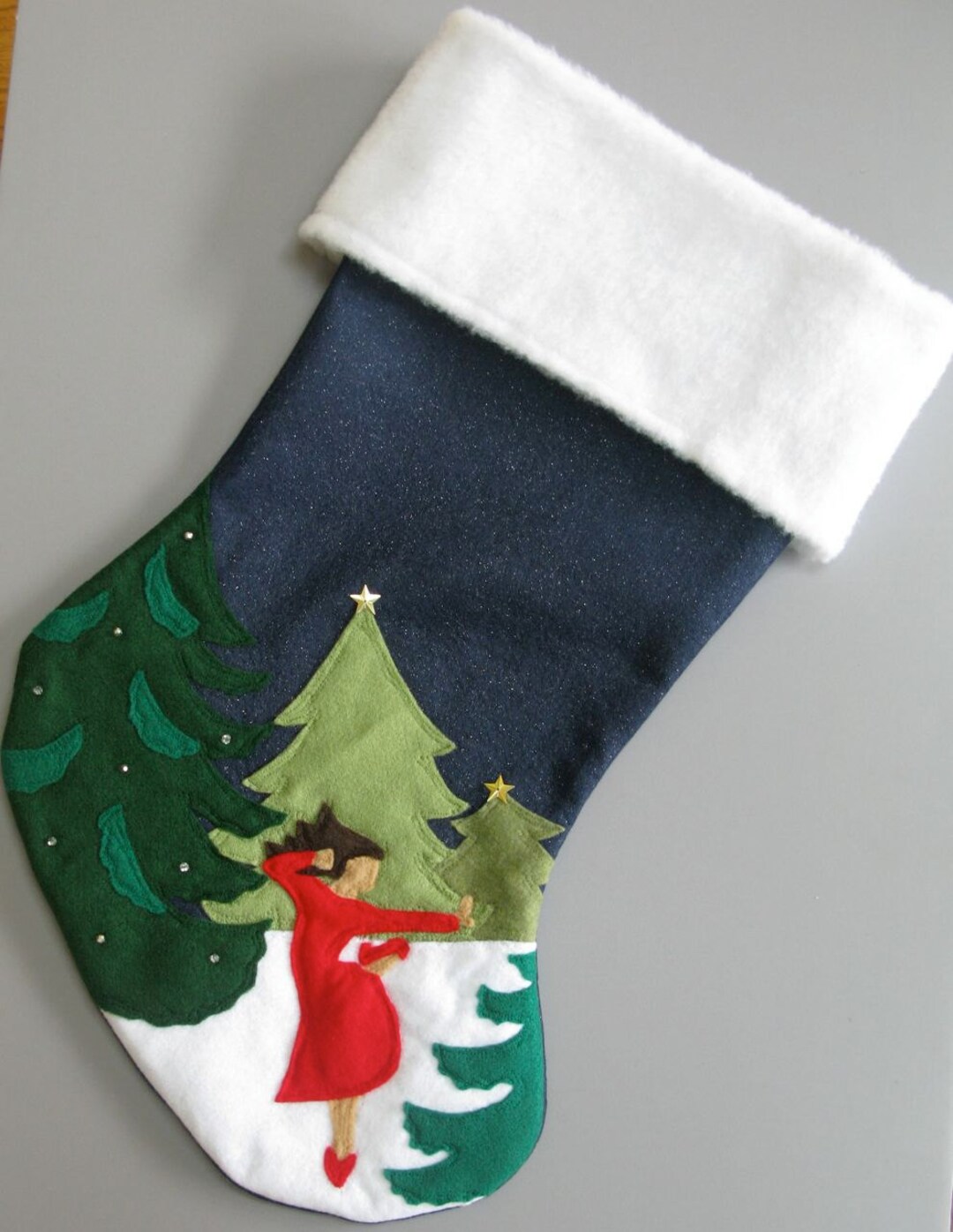 Woman's Personalized Christmas Stocking--"dance Like No One's Watching ...