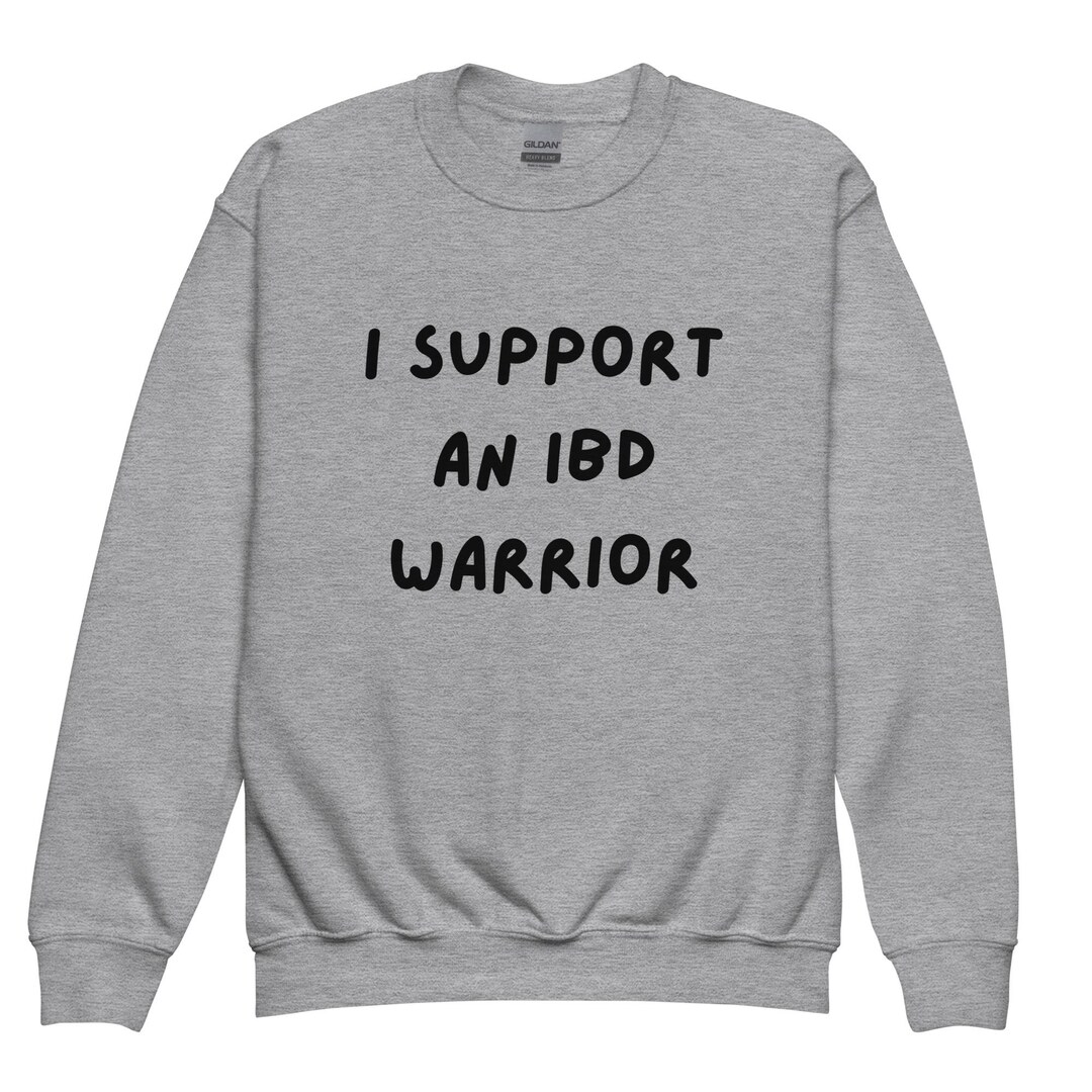 I Support an IBD Warrior Kids Sweatshirt | Unisex Cotton Crewneck ...
