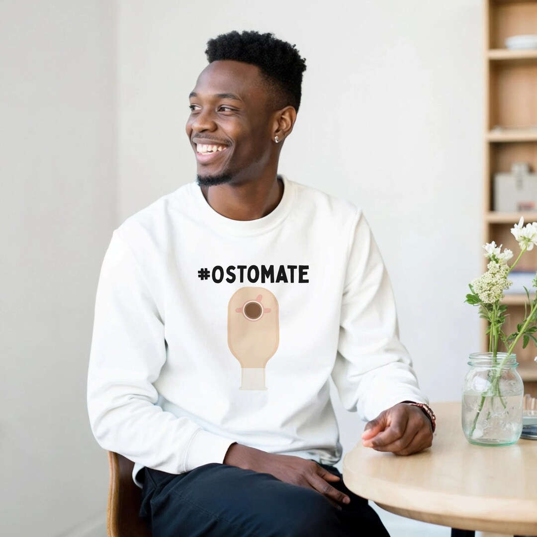 Ostomate Sweatshirt | Unisex Cotton Crewneck | Ostomy, Colon Cancer ...