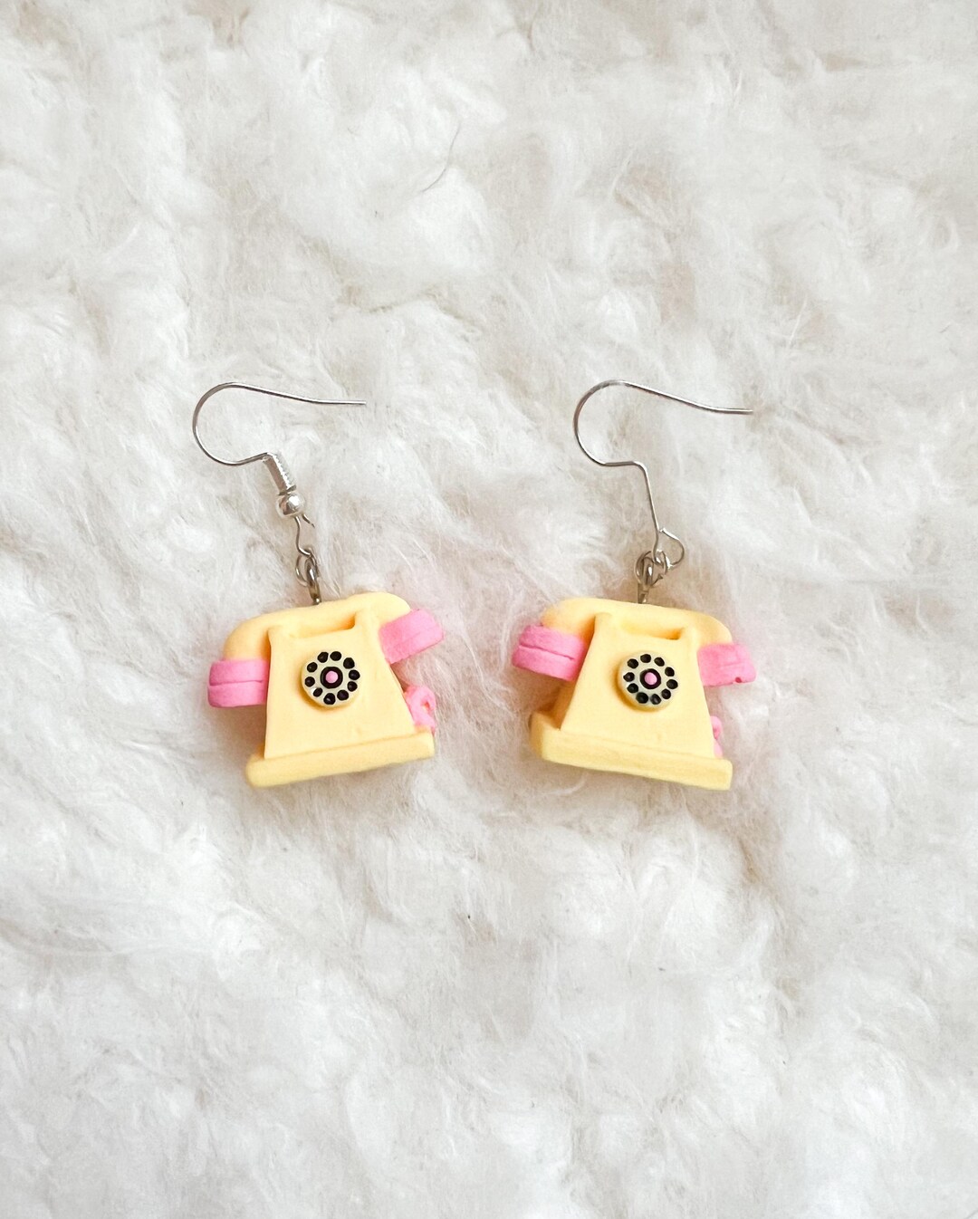 Kawaii Retro Phone Earrings, Kawaii, Retro, Rotary Phone, Telephone ...