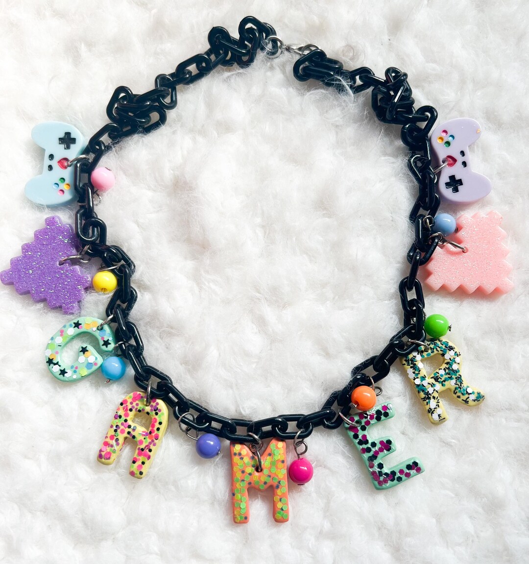 Gamer Necklace, Gamer Girl, Gaming Necklace, OOAK - Etsy