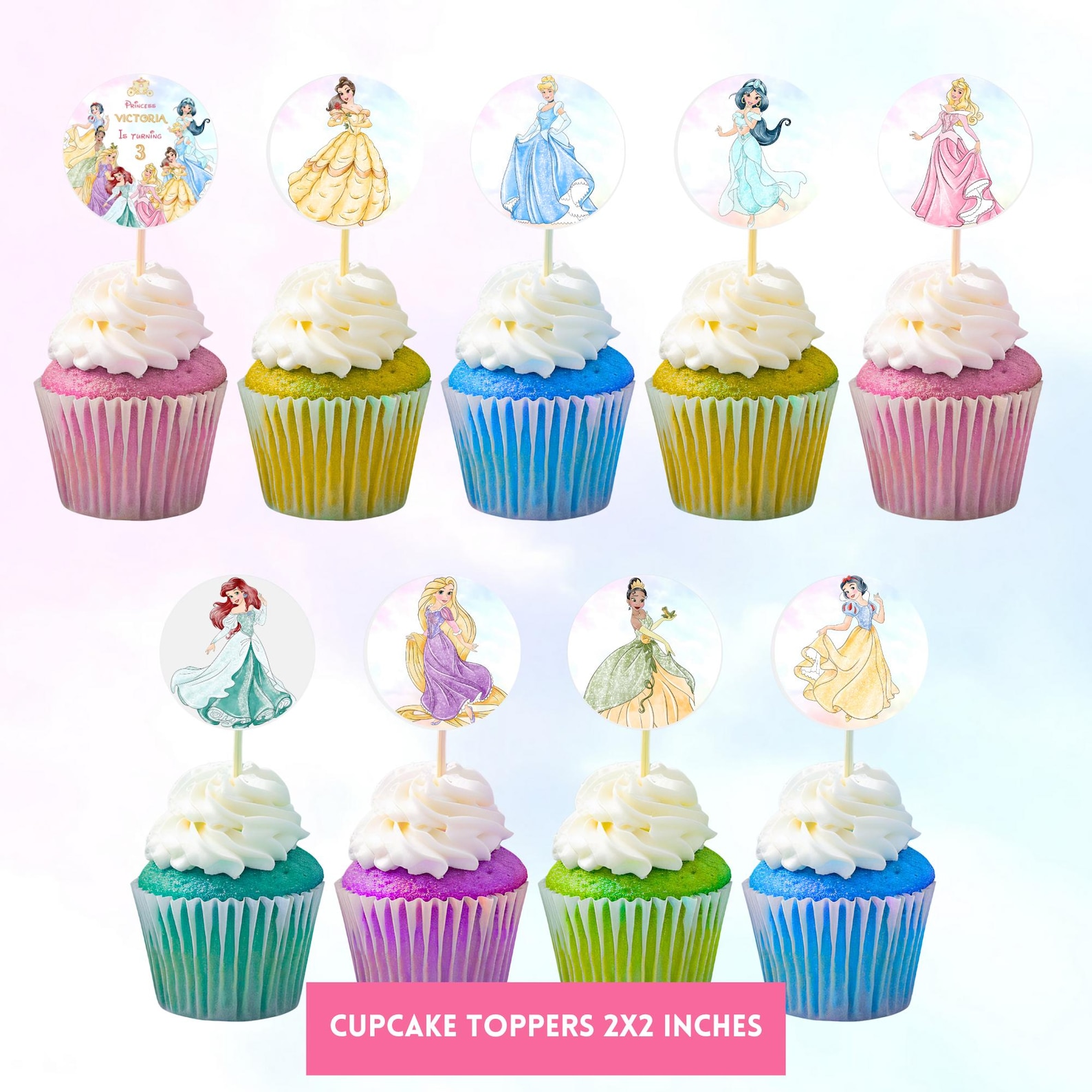 Editable 13 Princess Party Favour Bundle| 13 Pieces Party Favors ...
