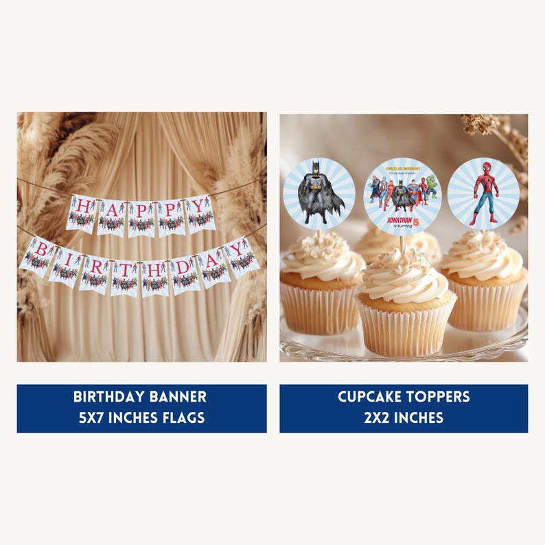 Editable Superheros Mega Birthday Bundle| Avengers Mega Bundle ...