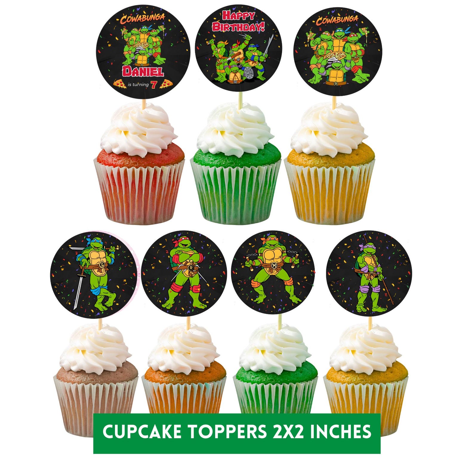 Editable Ninja Turtle Party Favors Bundle| 13 Pieces Party Favor Items ...
