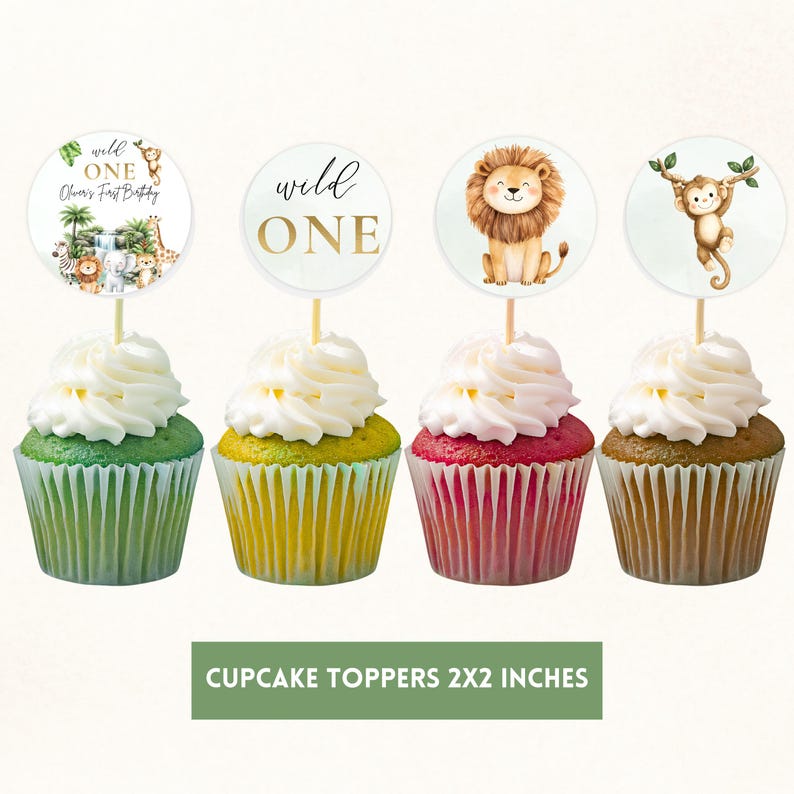 Editable Wild One Birthday Party Favor Bundle| Safari Birthday Party ...