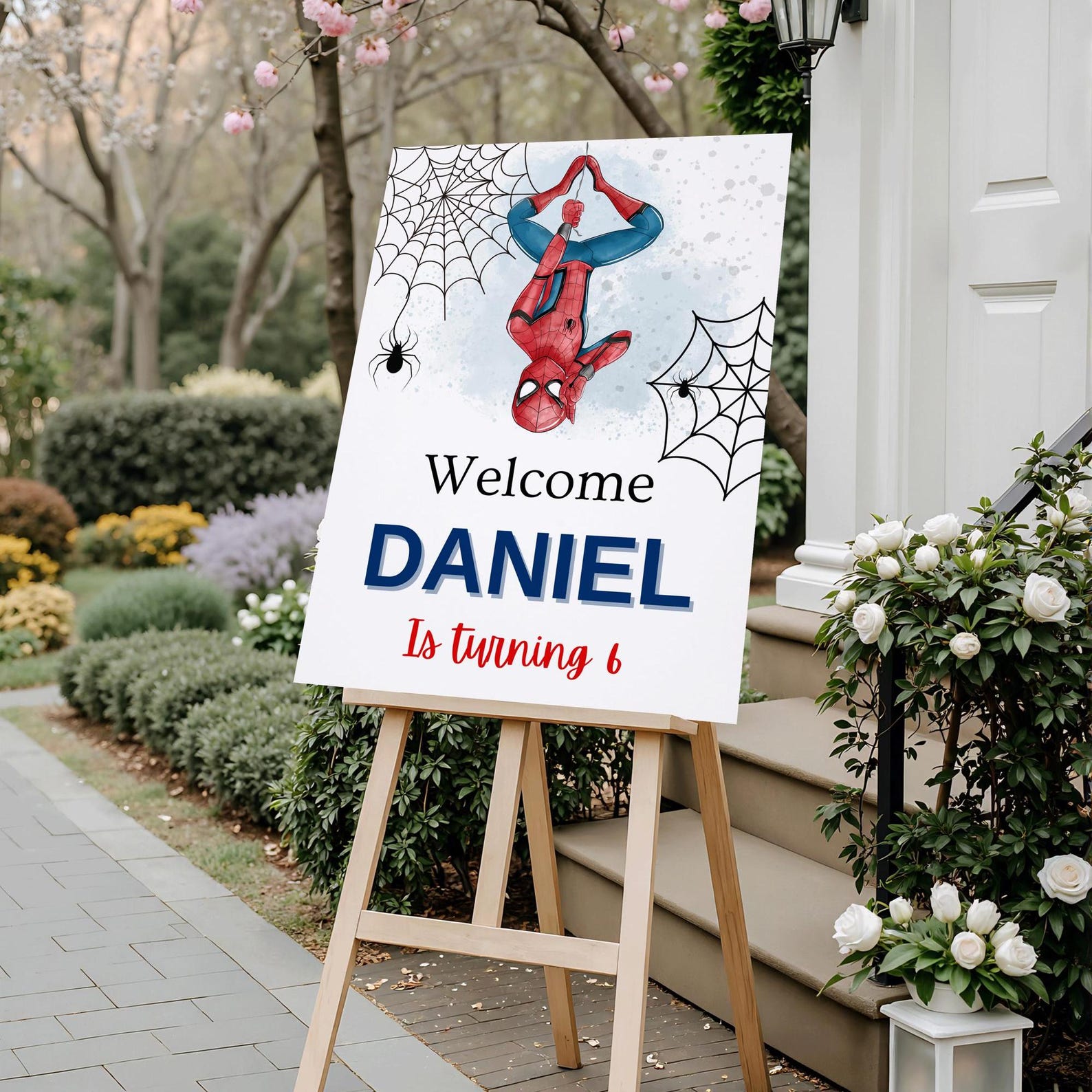 Editable Spiderman Welcome Sign| Watercolor Spiderman Sign| 3 Sizes ...