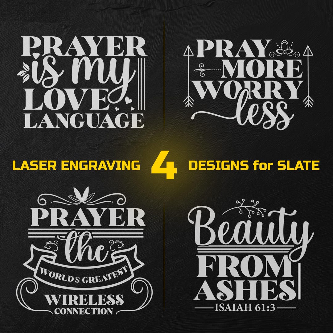 Christian Laser Engraving PNG Bundle -biblical Quotes Slate Coasters ...