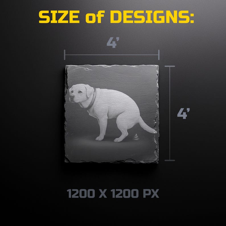 Pooping Dogs Laser Engraving PNG Bundle - Dog Portrait Slate Coasters ...