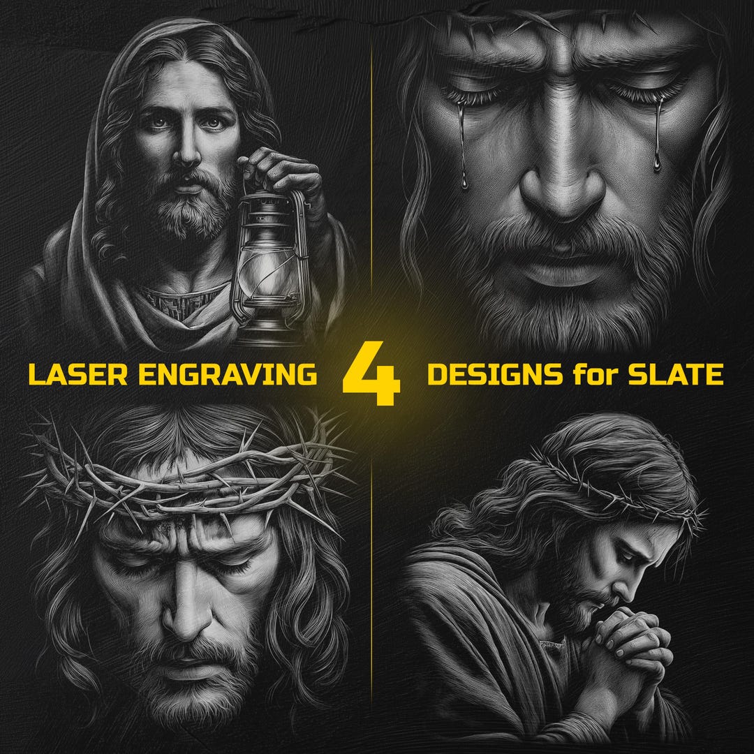 Jesus Christ Laser Engraving PNG Bundle - Christian Coasters Designs ...