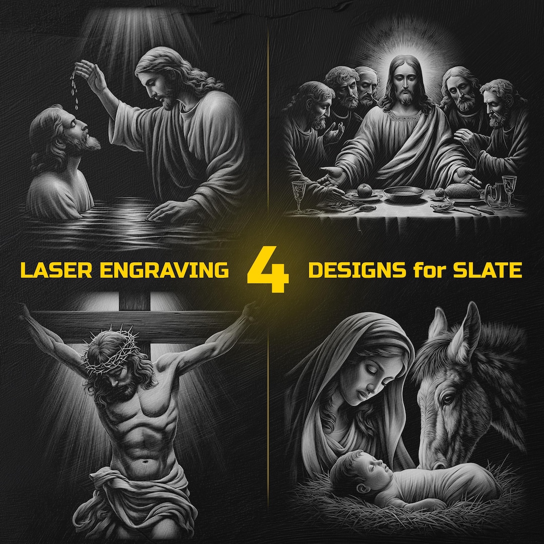Jesus Christ Laser Engraving PNG Bundle - Christian Coasters Designs ...
