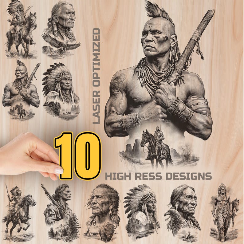 Native Americans Wood Laser Engraving Bundle Digital Download - Holz ...