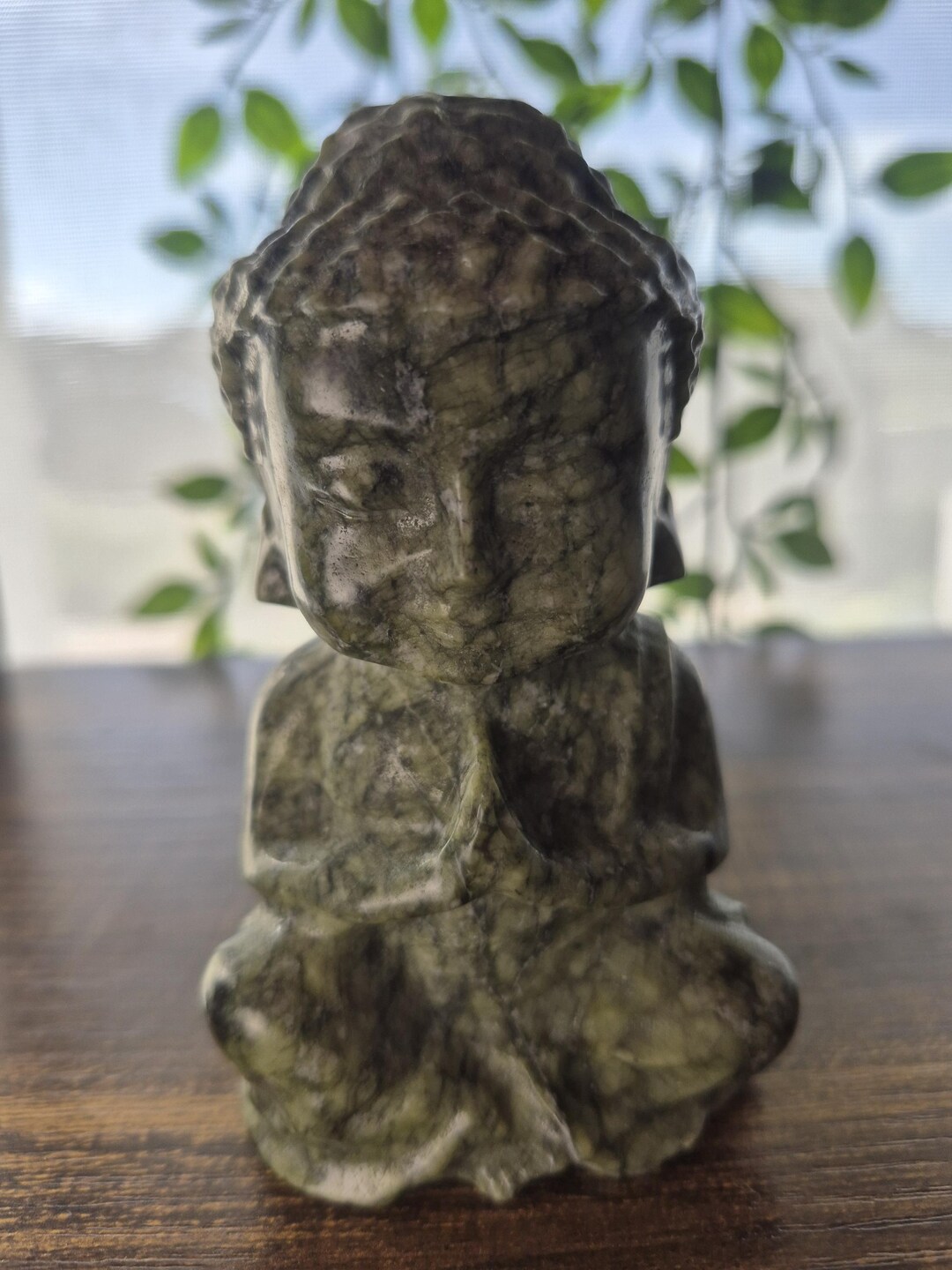 Natural Xiuyan Jade Buddha Statue: Hand-carved 10cm Figurine for ...