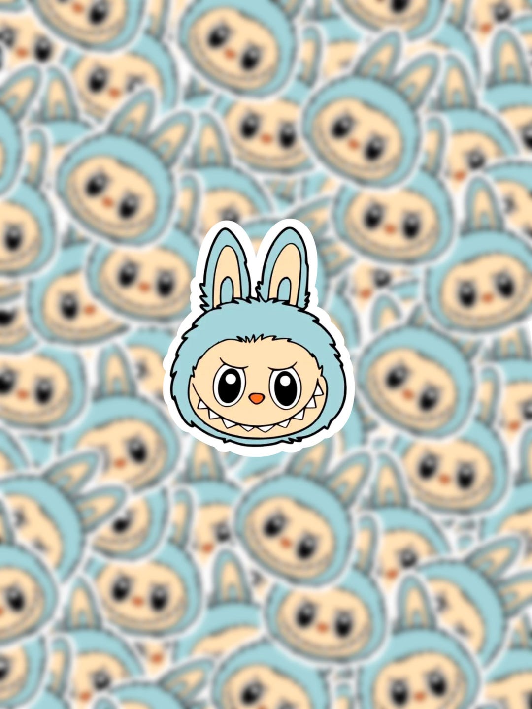 Labubu Head Sticker - Etsy