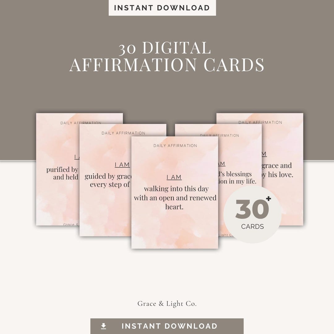 Grace Today: 30-day "i Am" Affirmation Cards for Faith, Healing, Self ...