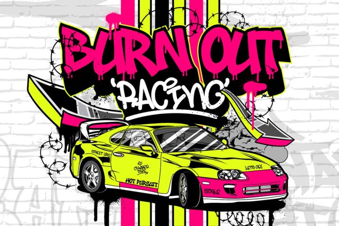 Burn-out Racing Font | Graffiti Letters, Urban Font, Street Font ...