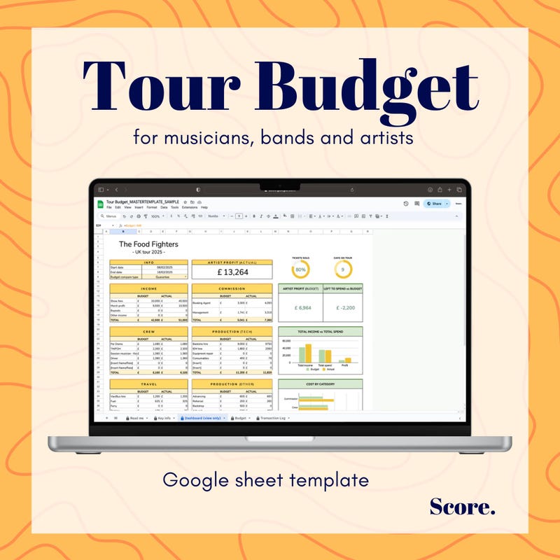 Tour Excel Template - Etsy