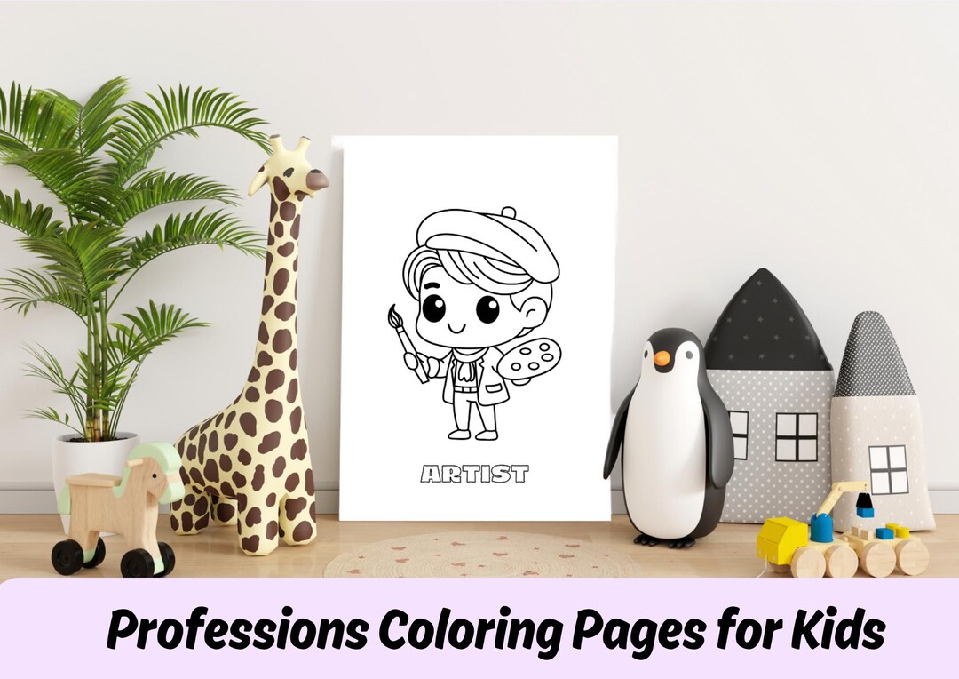 Professions Coloring Pages for Kids – 20 Career Worksheets, Educational ...