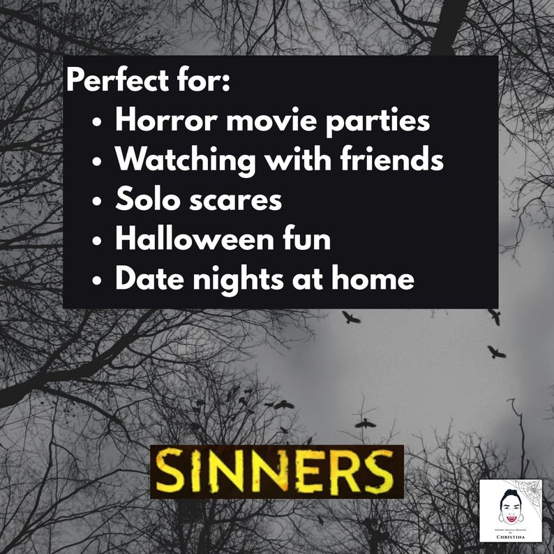 Scary Movie Bingo Game Inspired by Horror Movie Interactive Checkbox ...