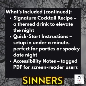 Drinking Game Scary Horror Movie Inspired Accessible Design (PDF ...