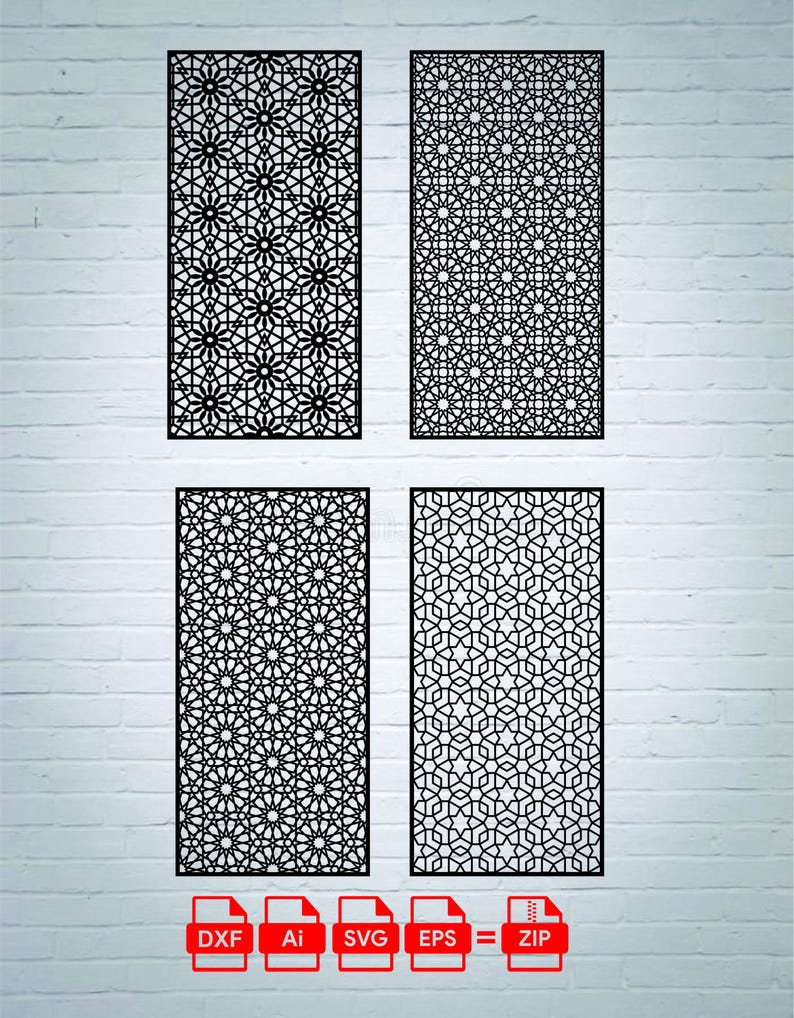 Islamic Geometric Star Jali Panel: Laser Cut CNC Files (digital ...