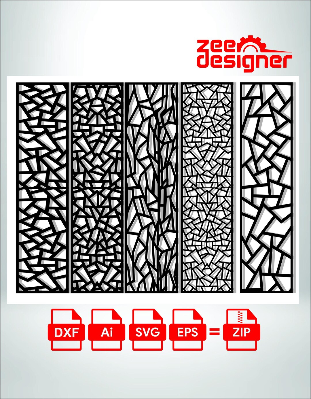 CNC Plasma Abstract Geometric Laser Cut Panel SVG Bundle Cutting ...