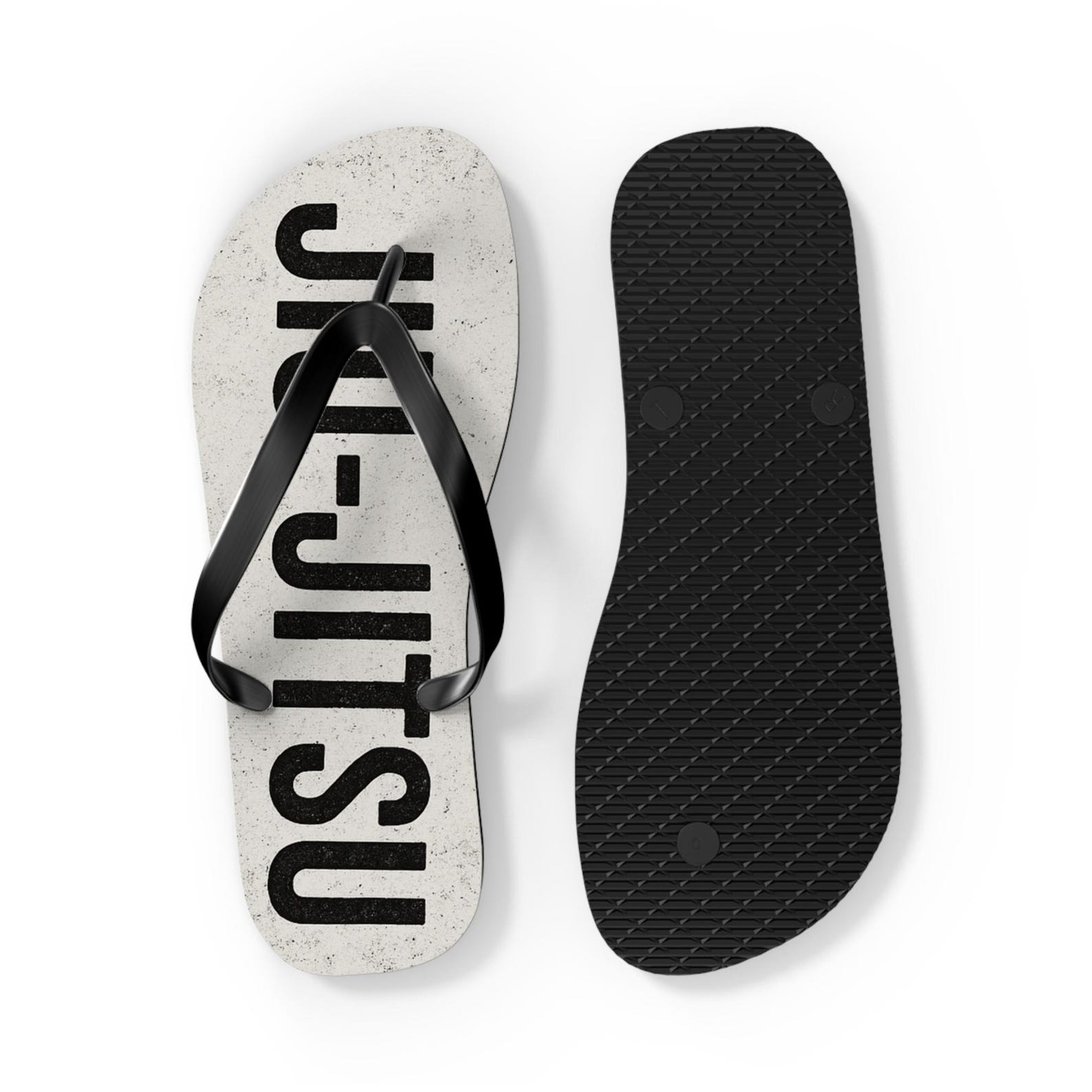 BJJ Jiu-jitsu Flip Flops - Black Belt Edition, Martial Arts Sandals ...