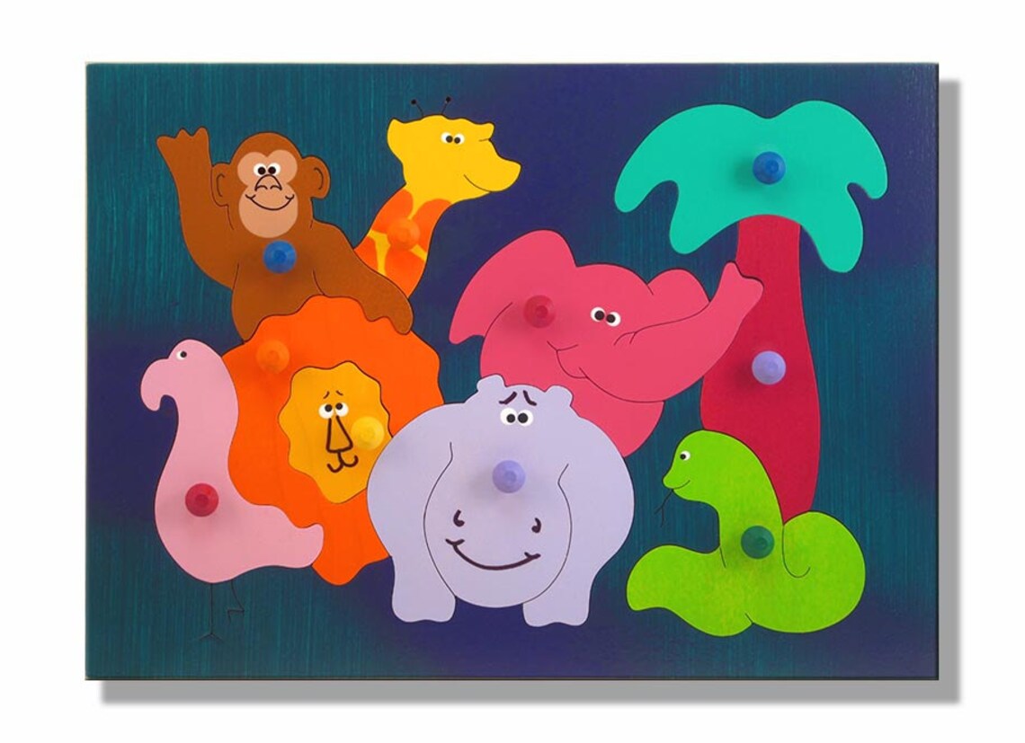 Zoo Animals Puzzle - Etsy