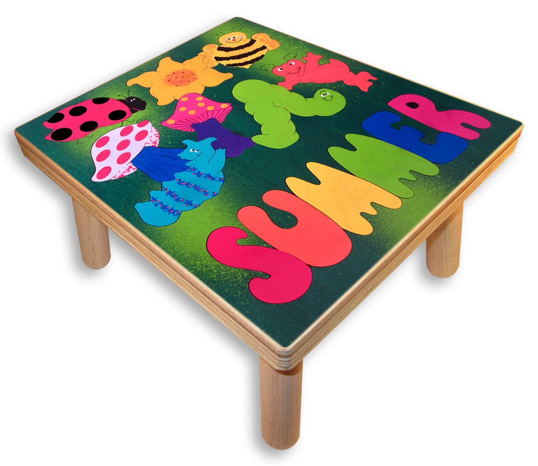 Name Puzzle Bench Bugs and Insects - Etsy