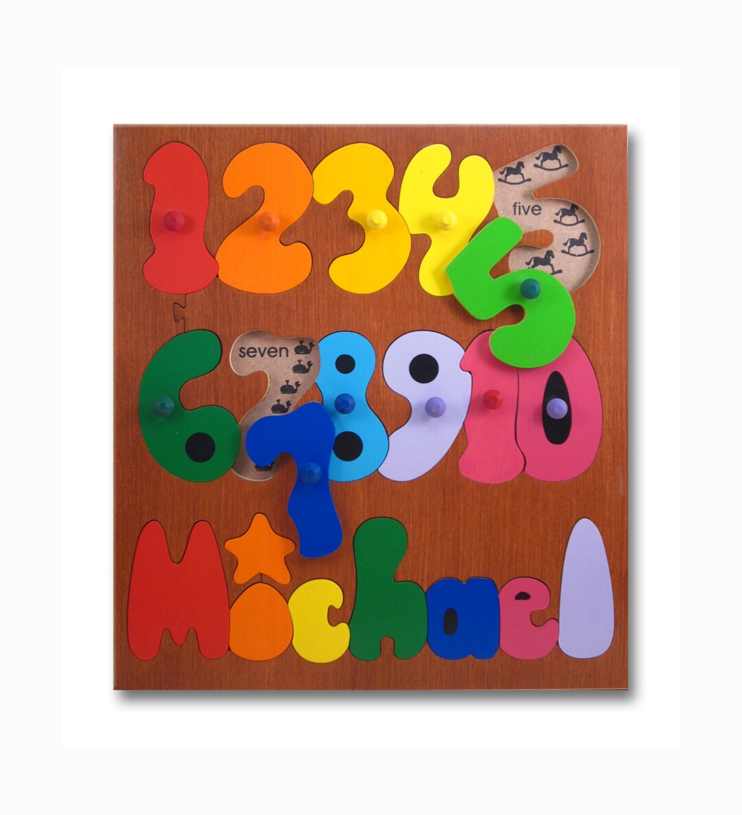 Name Puzzle With Numbers | Counters Under! - Etsy