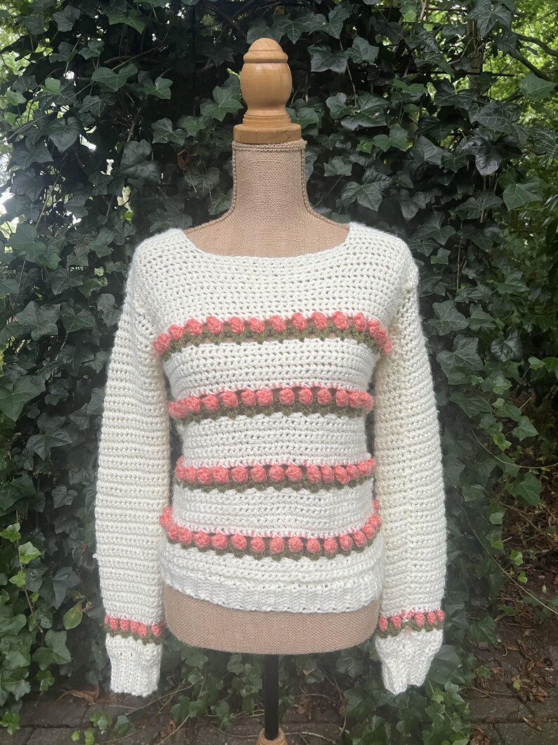 Tulip Sweater Crochet Pattern – Easy Spring Flower Pullover – Digital ...