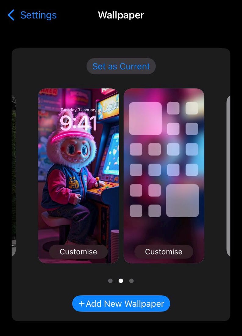 Labubu Arcade Lockscreen (V2) | Retro 80s Gamer Vibes Wallpaper ...