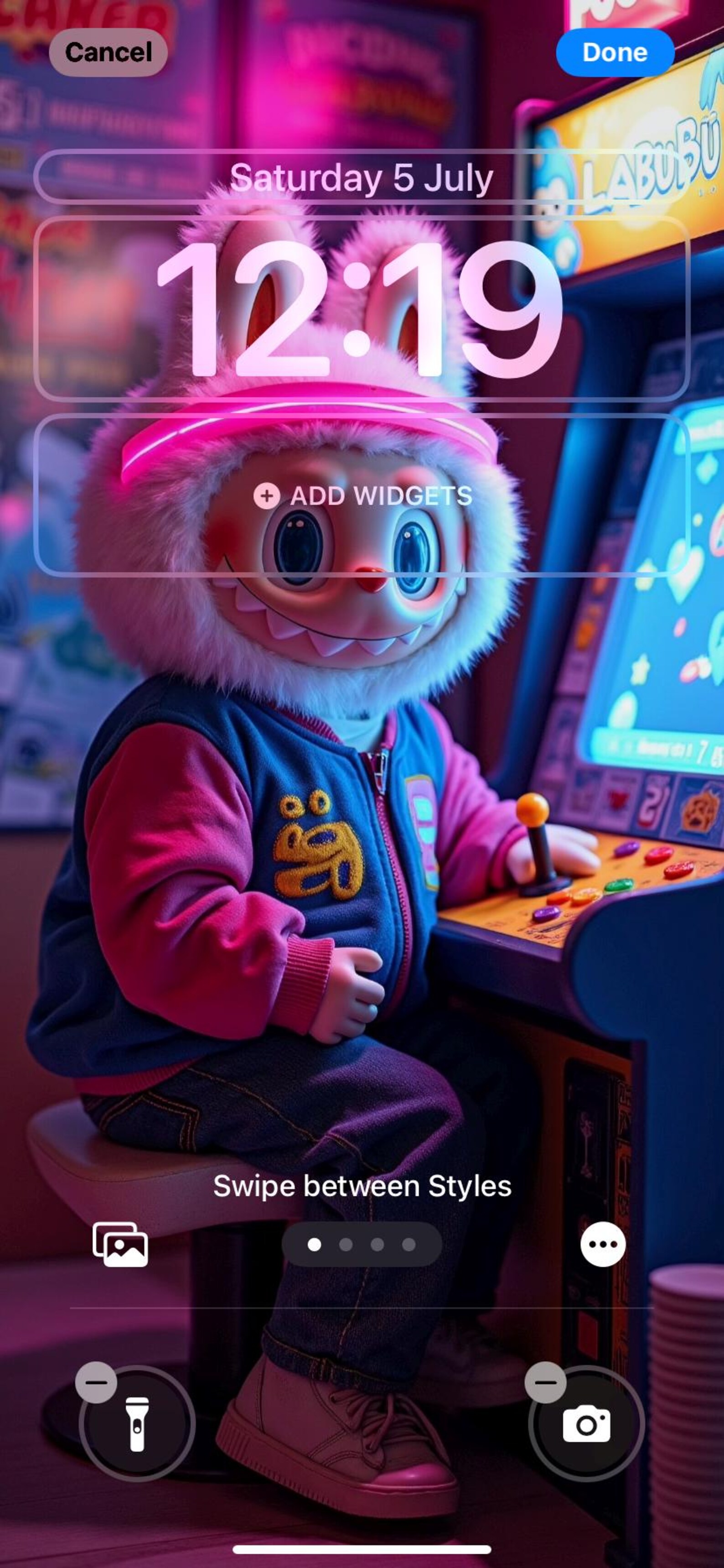 Labubu Arcade Lockscreen (V2) | Retro 80s Gamer Vibes Wallpaper ...