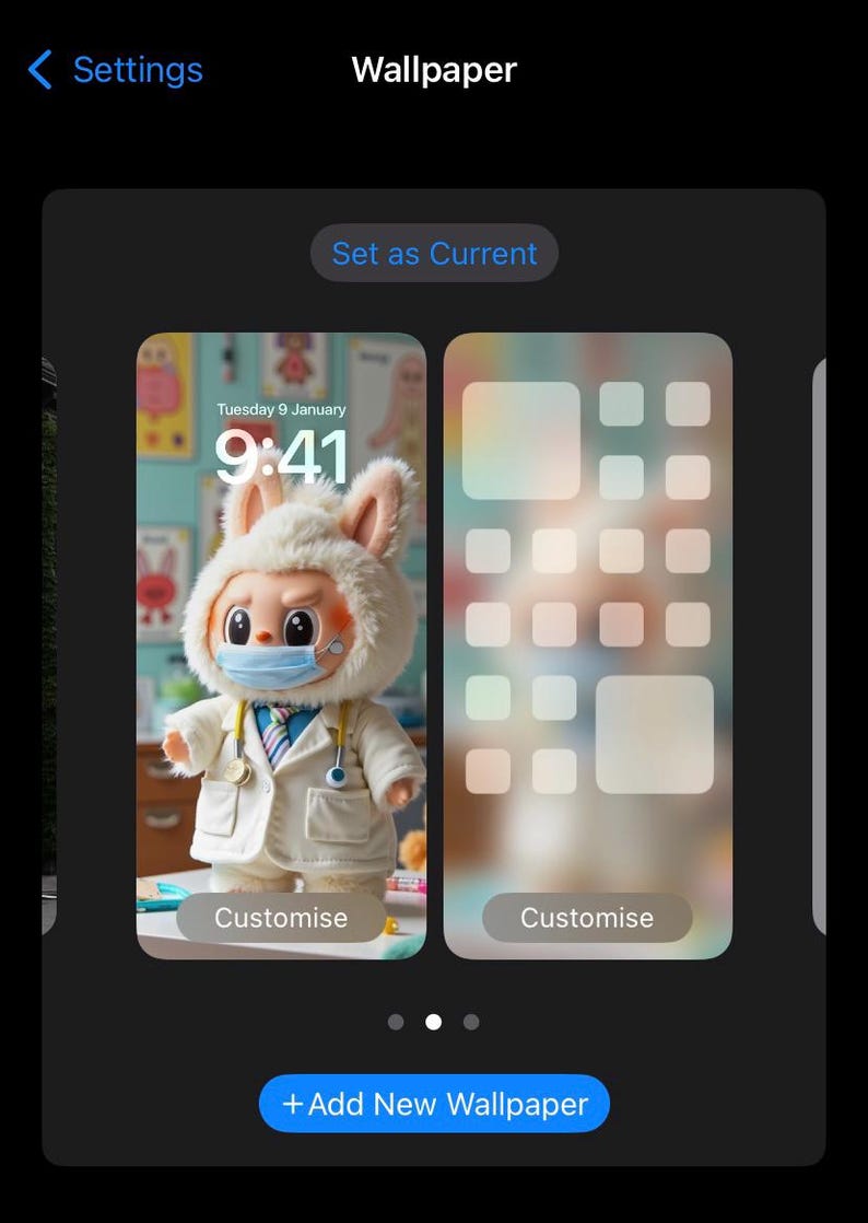 Labubu Doctor Lockscreen (V1) | Cute Clinic Aesthetic Wallpaper ...