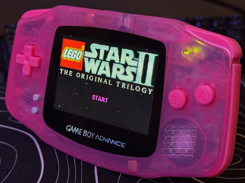 Nintendo Game Boy Advance GBA Pink System V5 IPS Brighter Backlit Mod ...