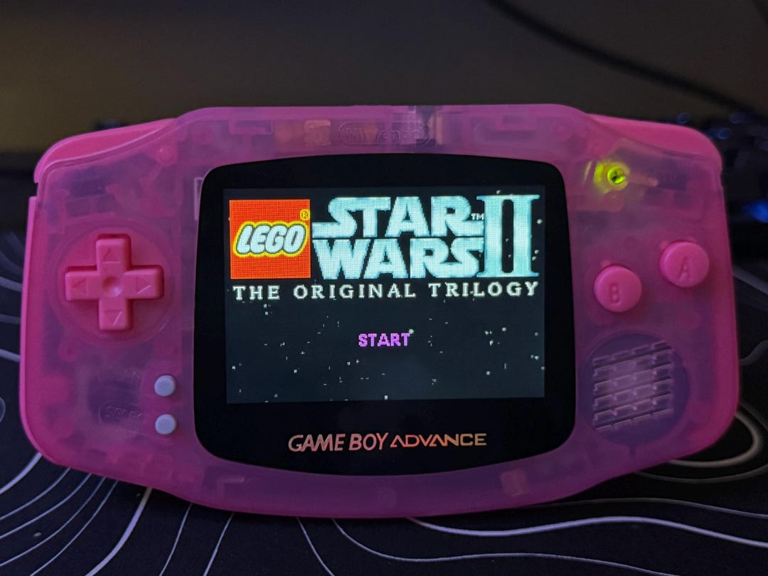 Nintendo Game Boy Advance GBA Pink System V5 IPS Brighter Backlit Mod ...