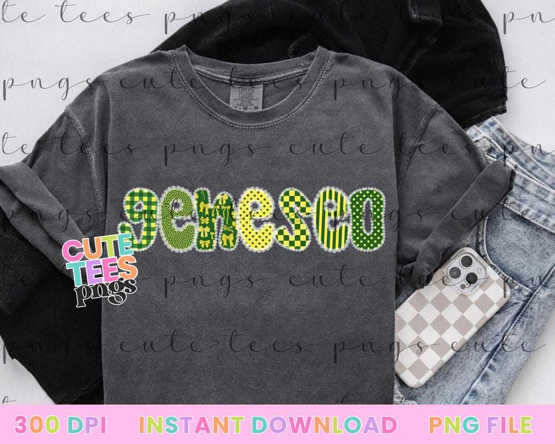 Geneseo Game Day Shirt Png Lace Font Geneseo Shirt Png - Etsy