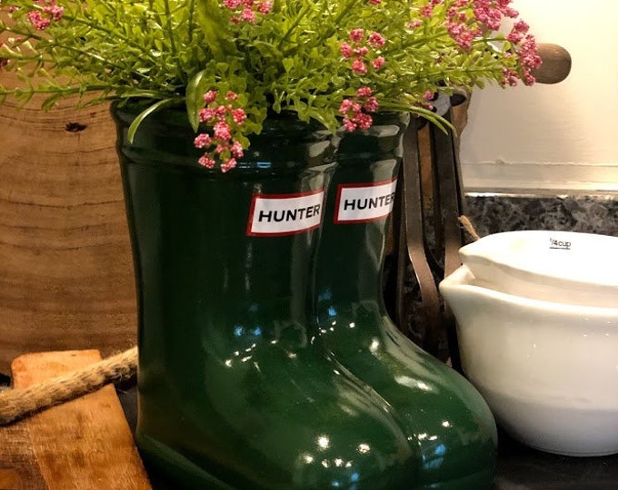 Ceramic Rain Boots Decor/vase/organizer Hunter Rainboots - Etsy