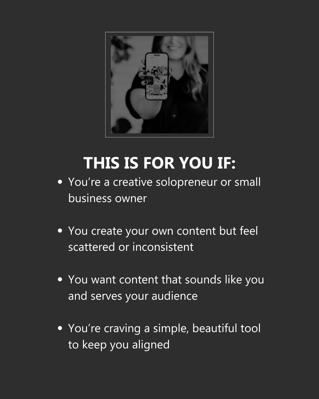The Content Planning Cheatsheet | 1-page Brand Guide for Small Business ...