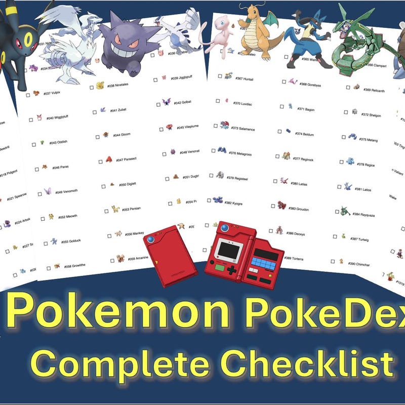 Pokedex Placeholders - Etsy